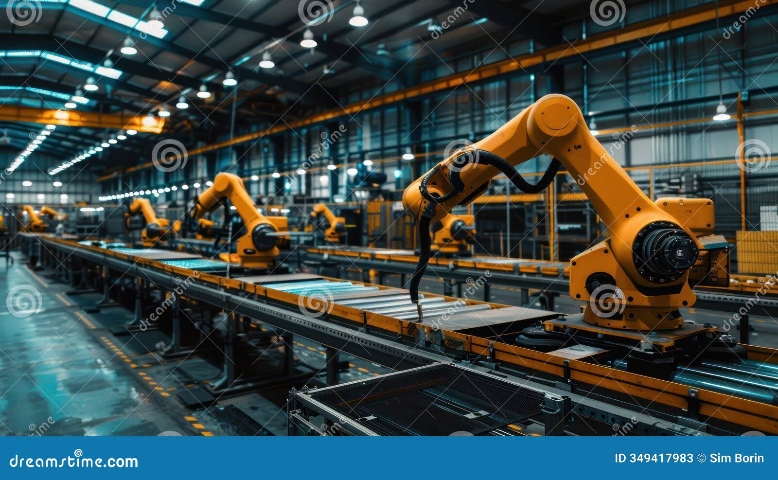 Robots Assembling The Candlestick Chart, Placing Buy And Sell Orders ...