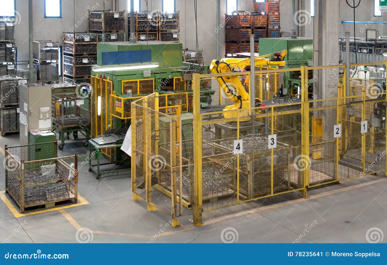 Industrial Robots - Automation Lines Stock Image - Image of industrial ...