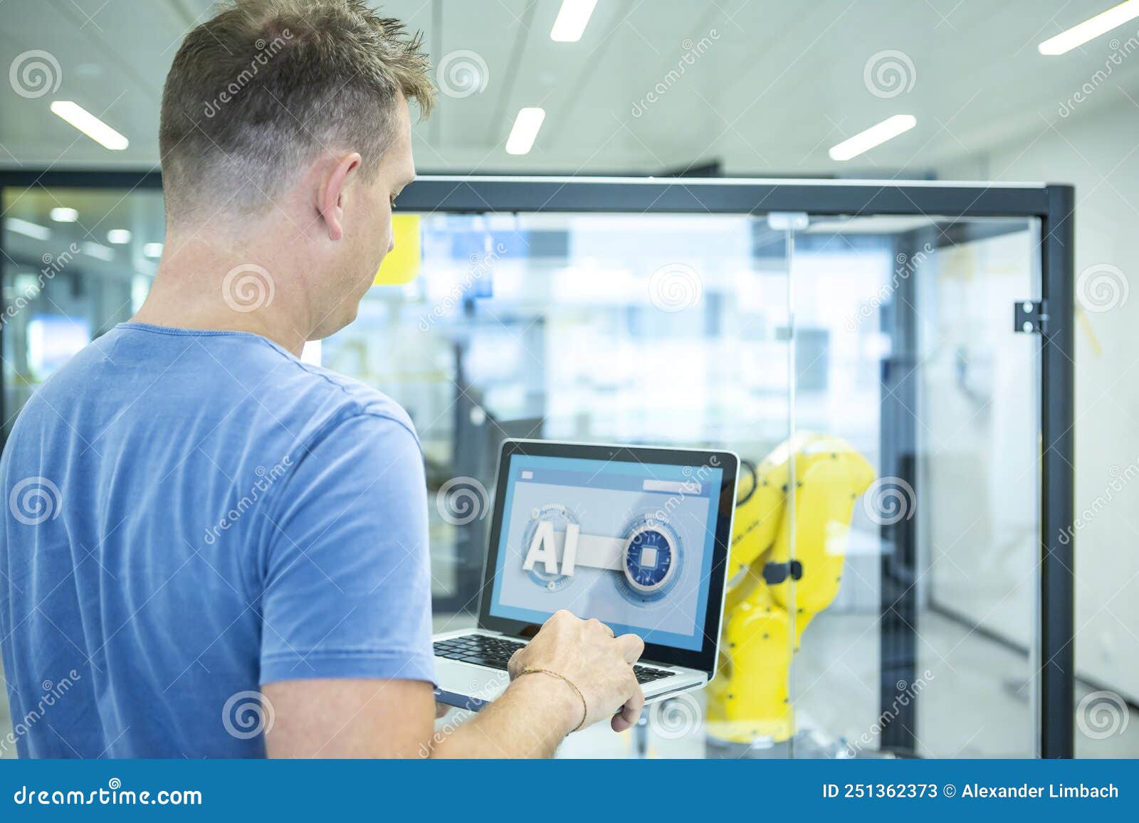 Industrial Robots Development Stock Image - Image of automation ...