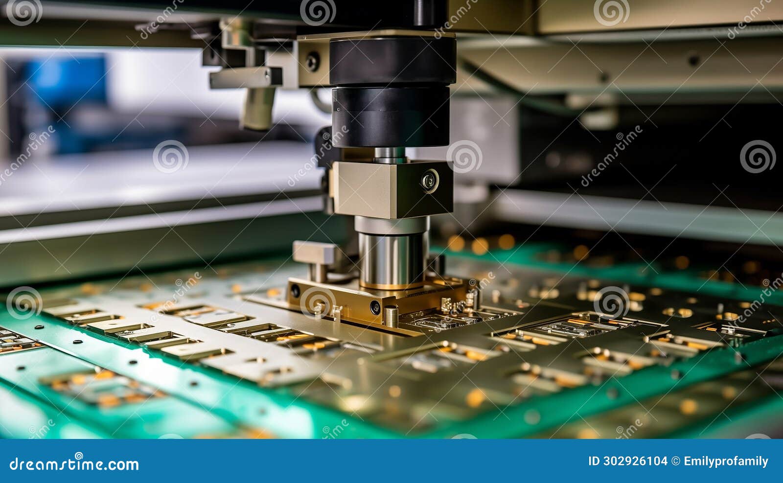 Industrial Robots Efficiently Manufacturing Microchips Stock ...