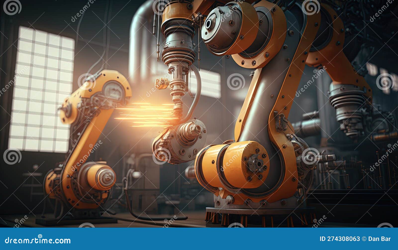Industrial Robots in a Futuristic Factory. Assembly Line. Generative Ai ... Industrial Robots in a Futuristic Factory. Assembly Line. Generative Ai ...