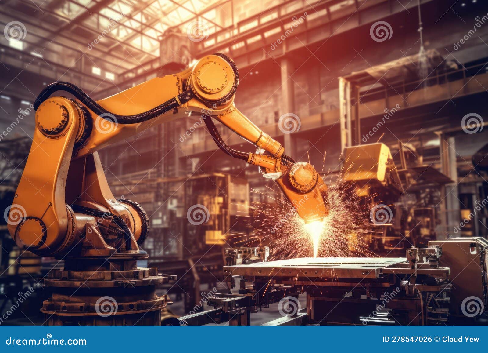 Industrial Robots Working in a Factory Stock Photo - Image of precision, automatic: 278547026