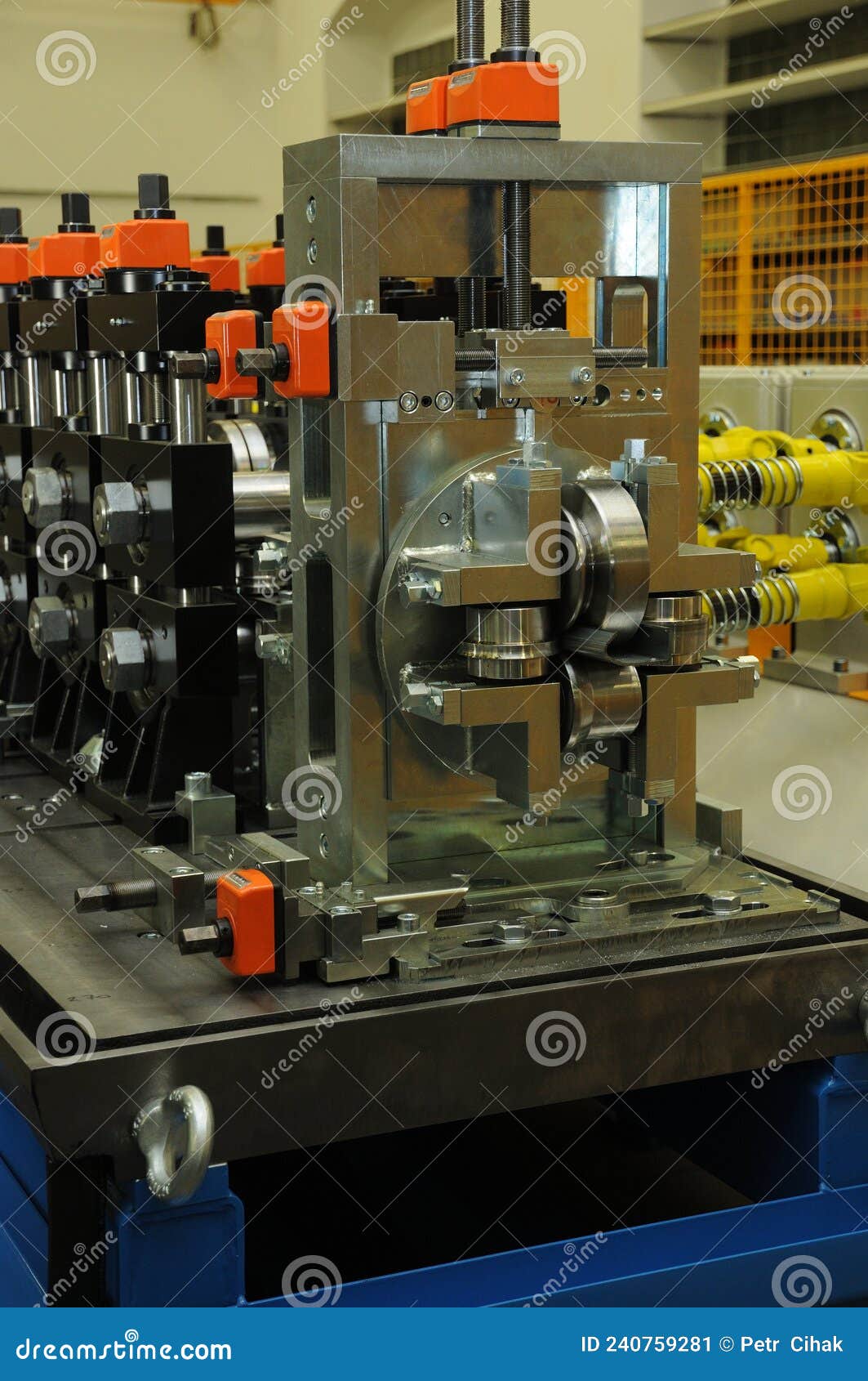 Industrial Roll Forming Production Line Stock Image - Image of output ...