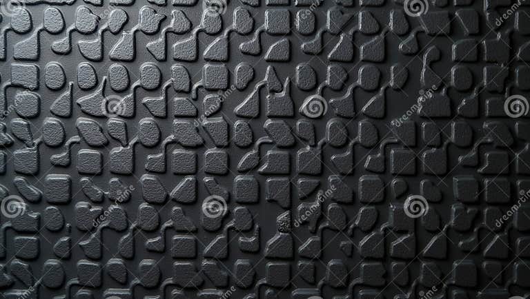 Industrial Rubber Mat with Grid Pattern and Scuff Marks Stock ...