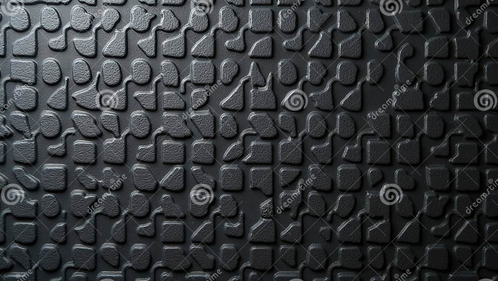 Industrial Rubber Mat with Grid Pattern and Scuff Marks Stock ...