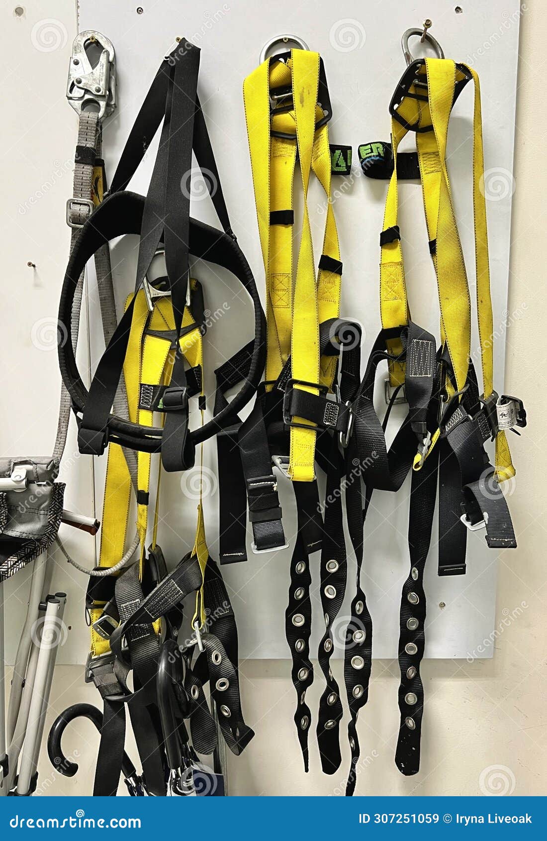 Industrial Safety Harness Equipment in a Workshop Stock Image - Image ...