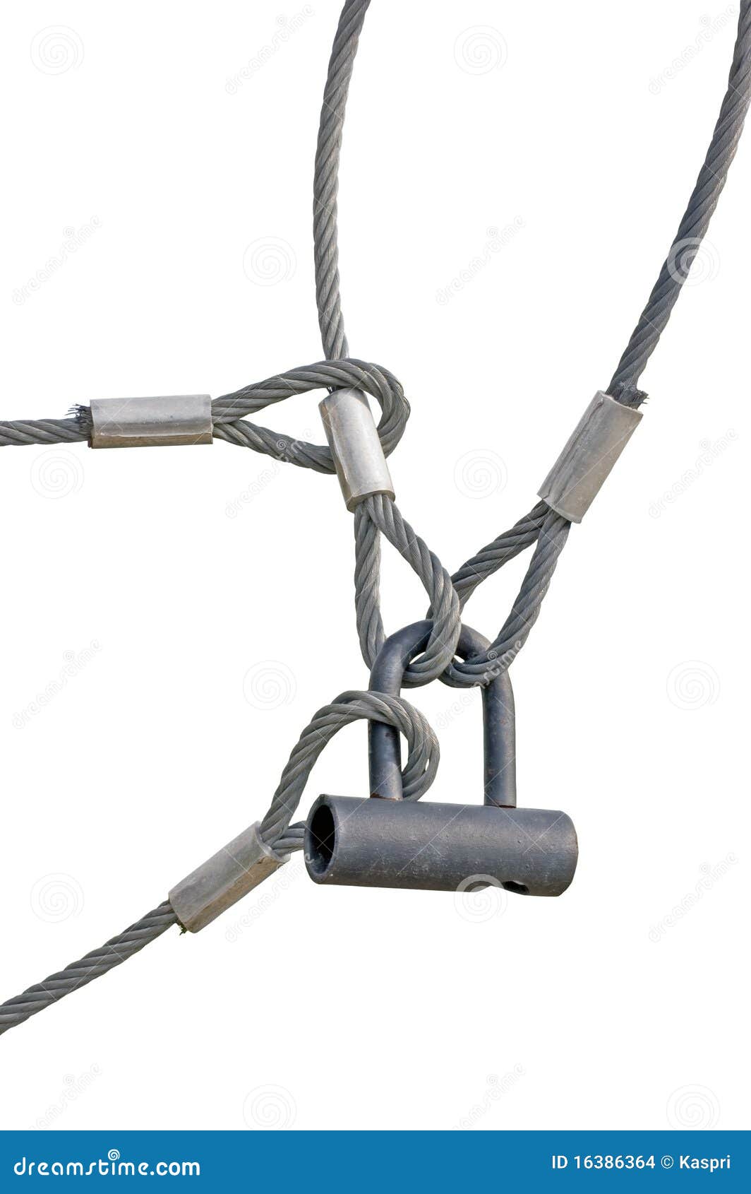 Industrial Safety Lock Interlocked Wire Loop Ropes Stock Photo - Image ...