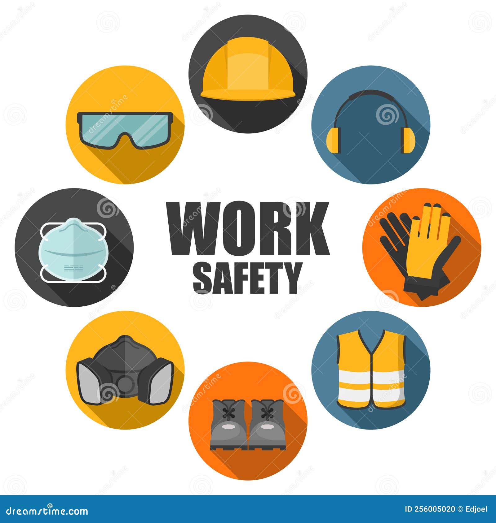 Industrial Safety And Occupational Health Icon Set Personal Protection