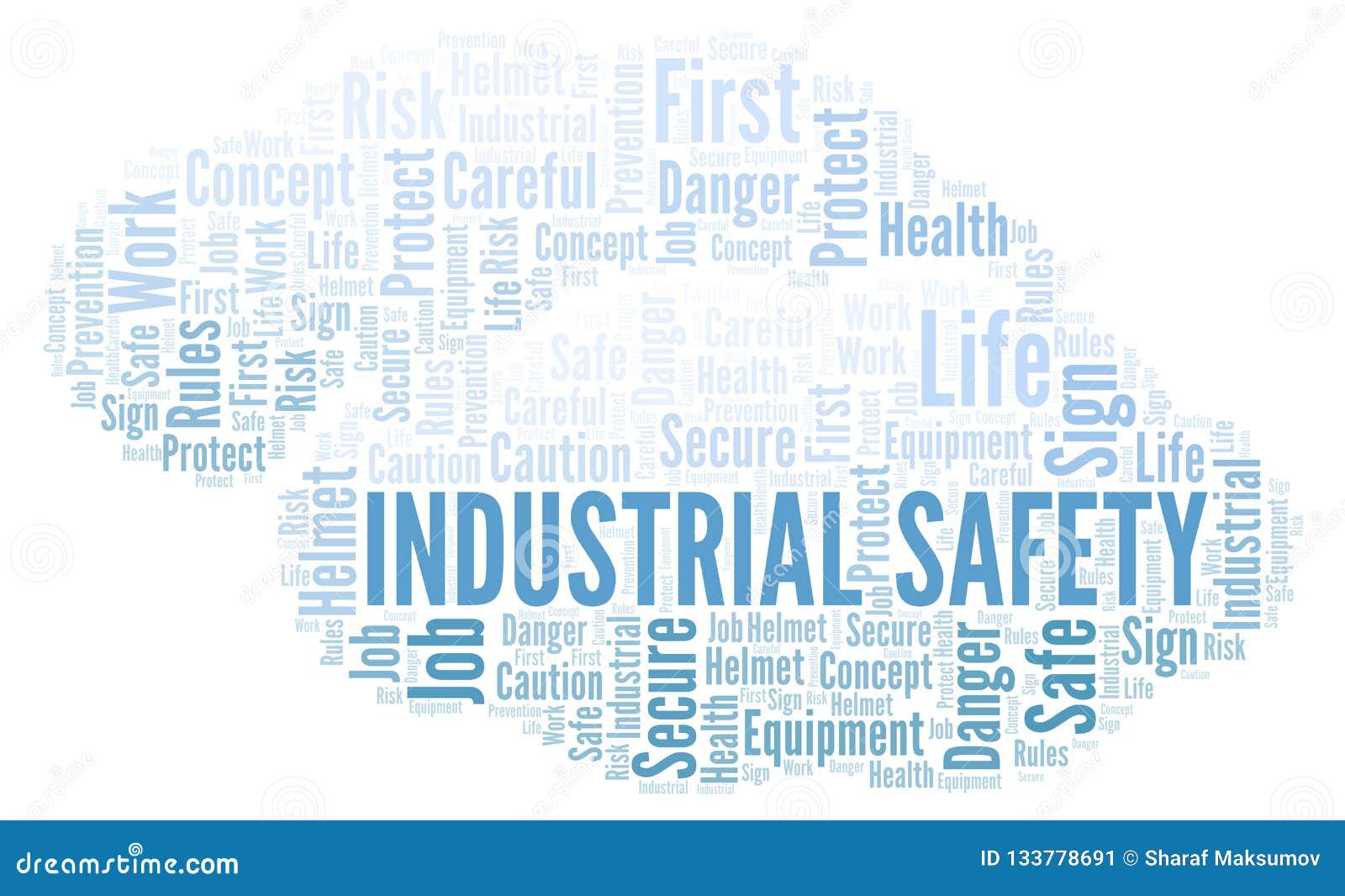 Industrial Safety Word Cloud Stock Illustration - Illustration of ...