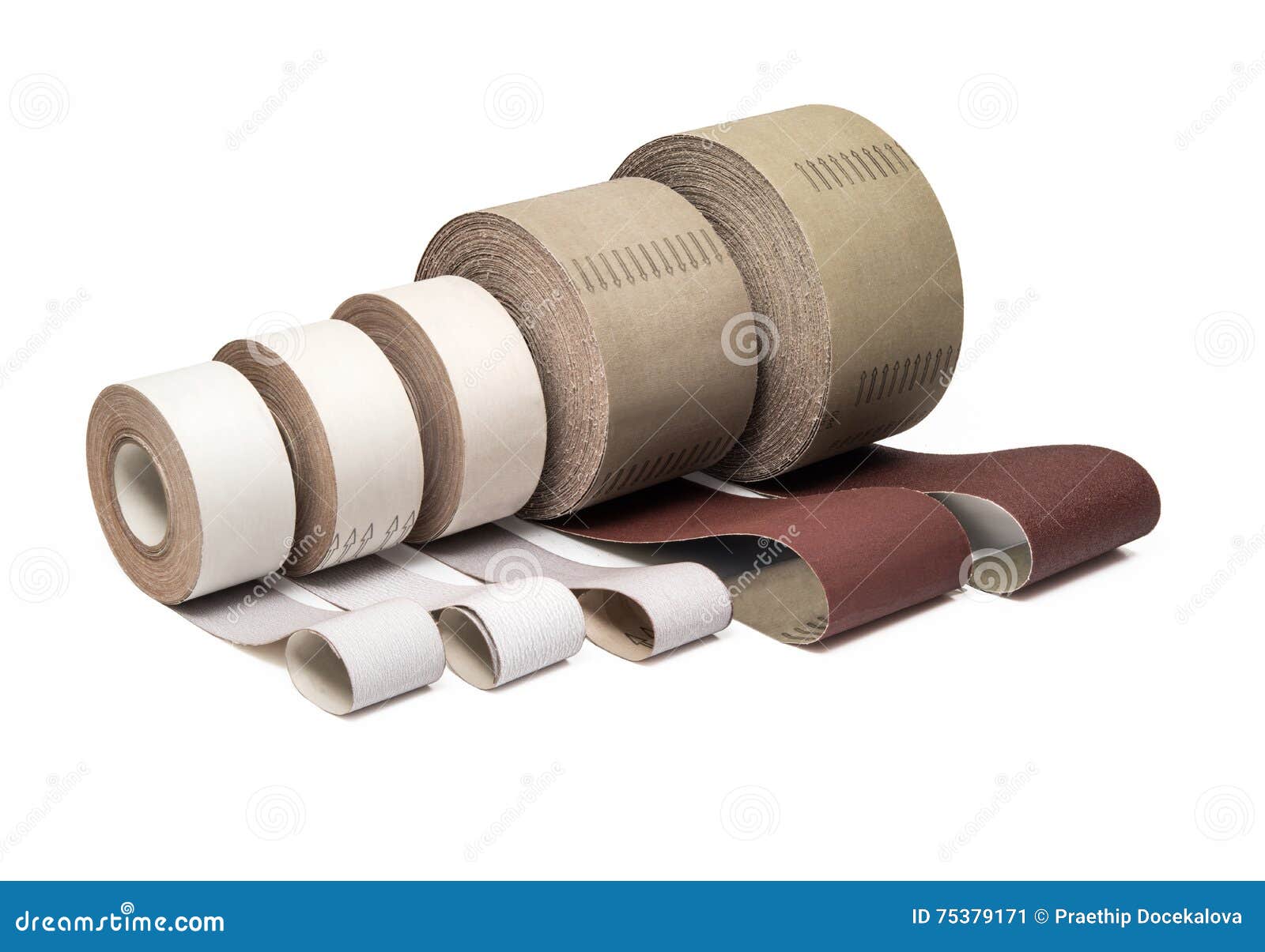 Industrial Sand Papers in Ong Rolls Stock Illustration - Illustration ...