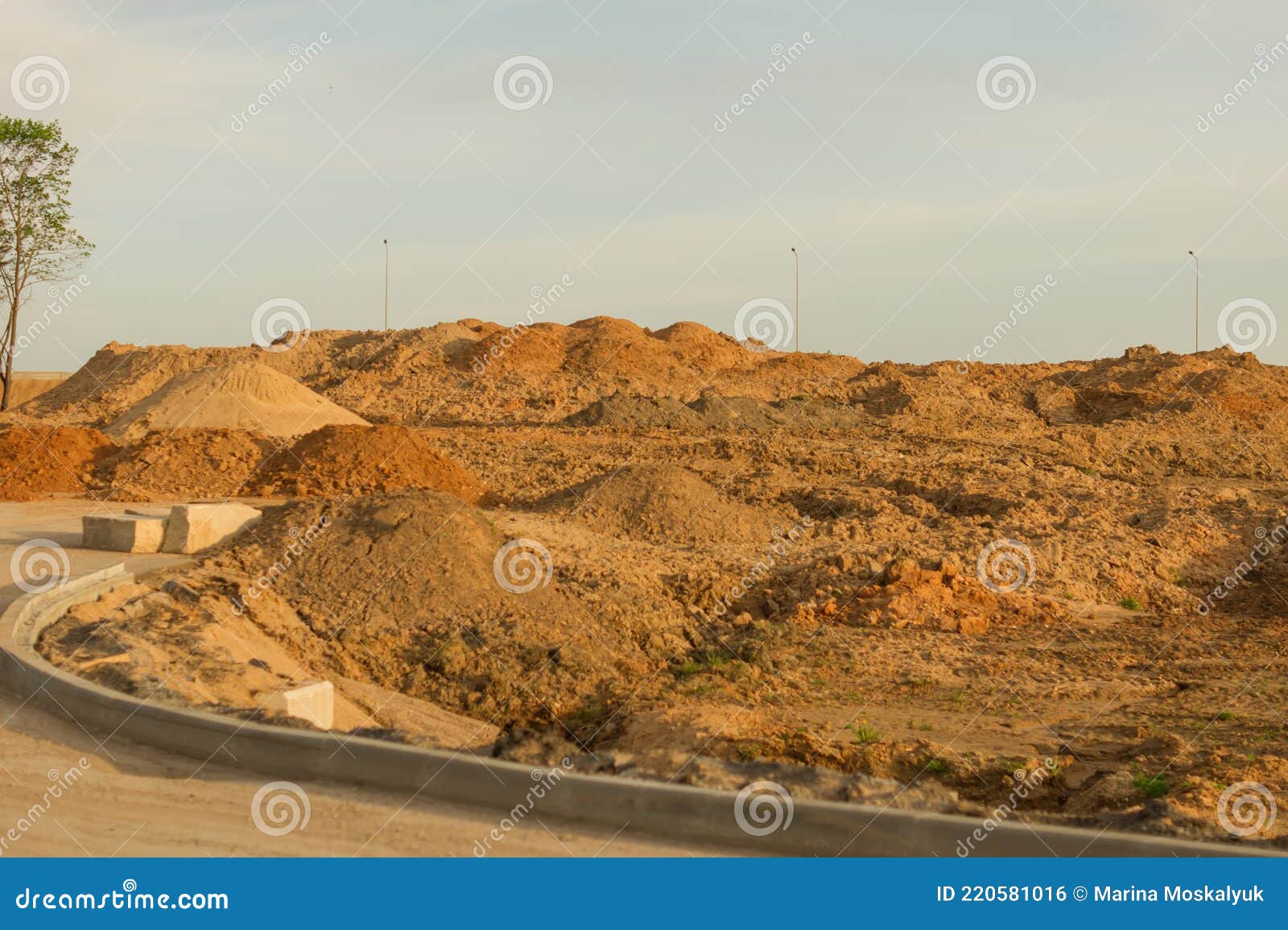 Industrial Sand Quarry. Sand Pit. Sand Special for Construction Stock ...