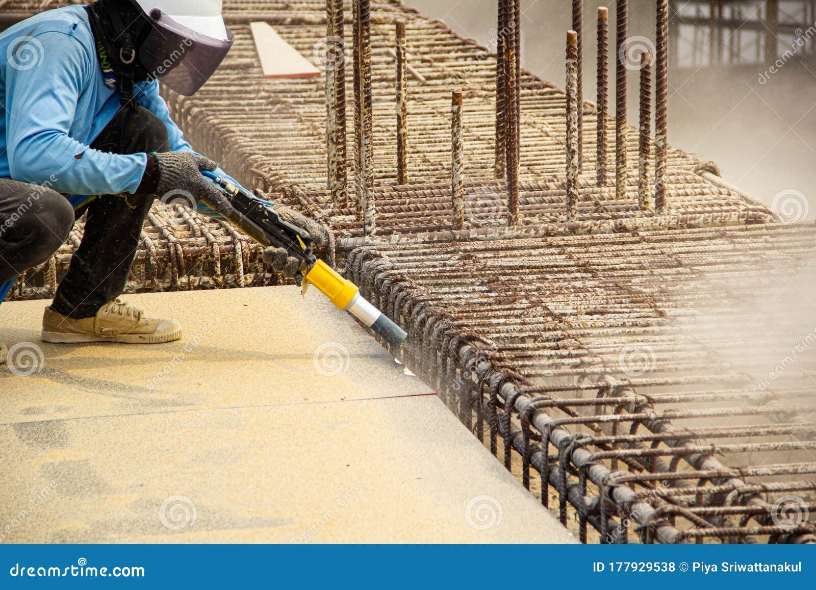 Industrial Sandblasting stock photo. Image of clean - 177929538