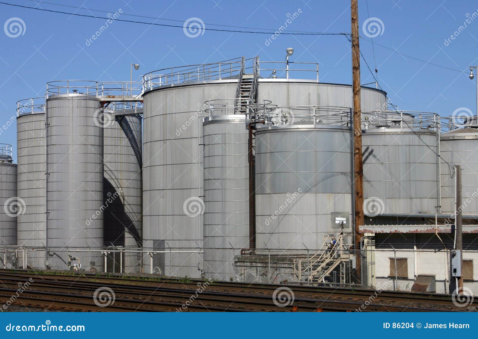 Industrial scene stock photo. Image of towers, grey, industrial - 86204