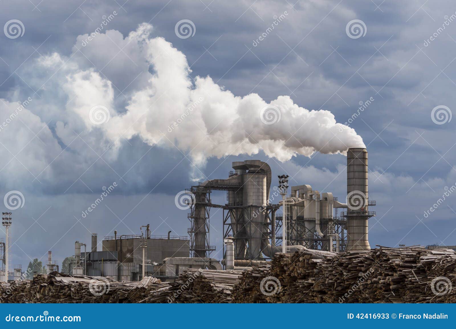 Industrial scene stock image. Image of fabric, smoke - 42416933