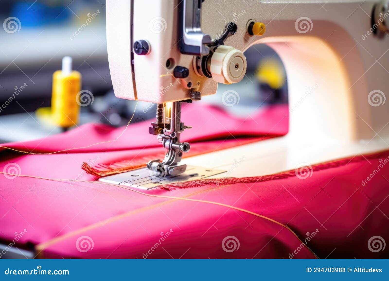 Industrial Sewing Machine Stitching Sofa Cover Stock Photo - Image of ...