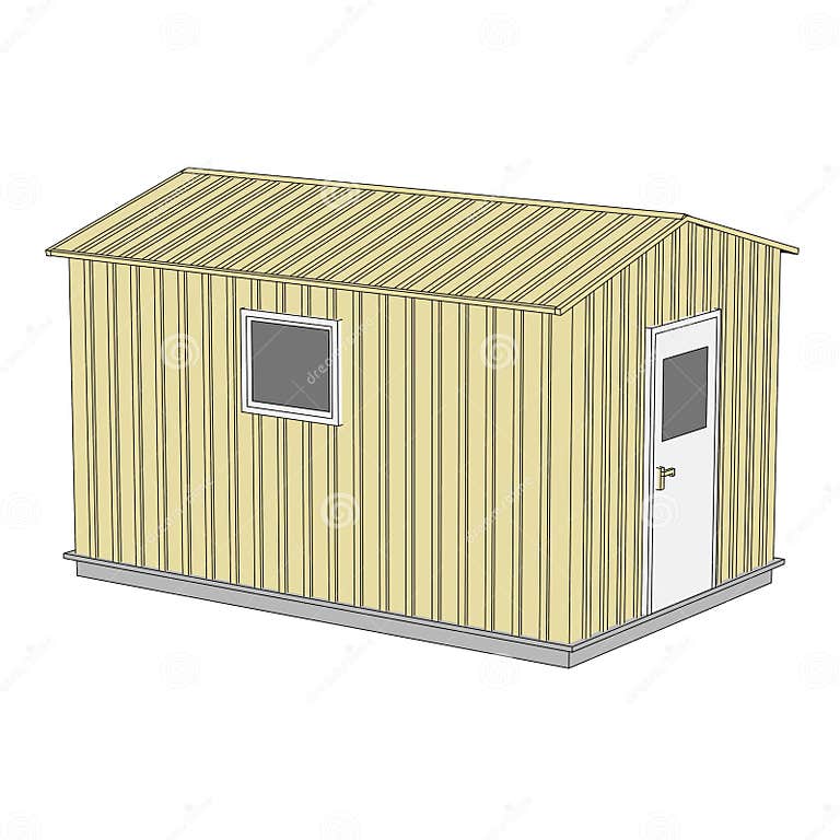 Industrial shack stock illustration. Illustration of render - 54723174