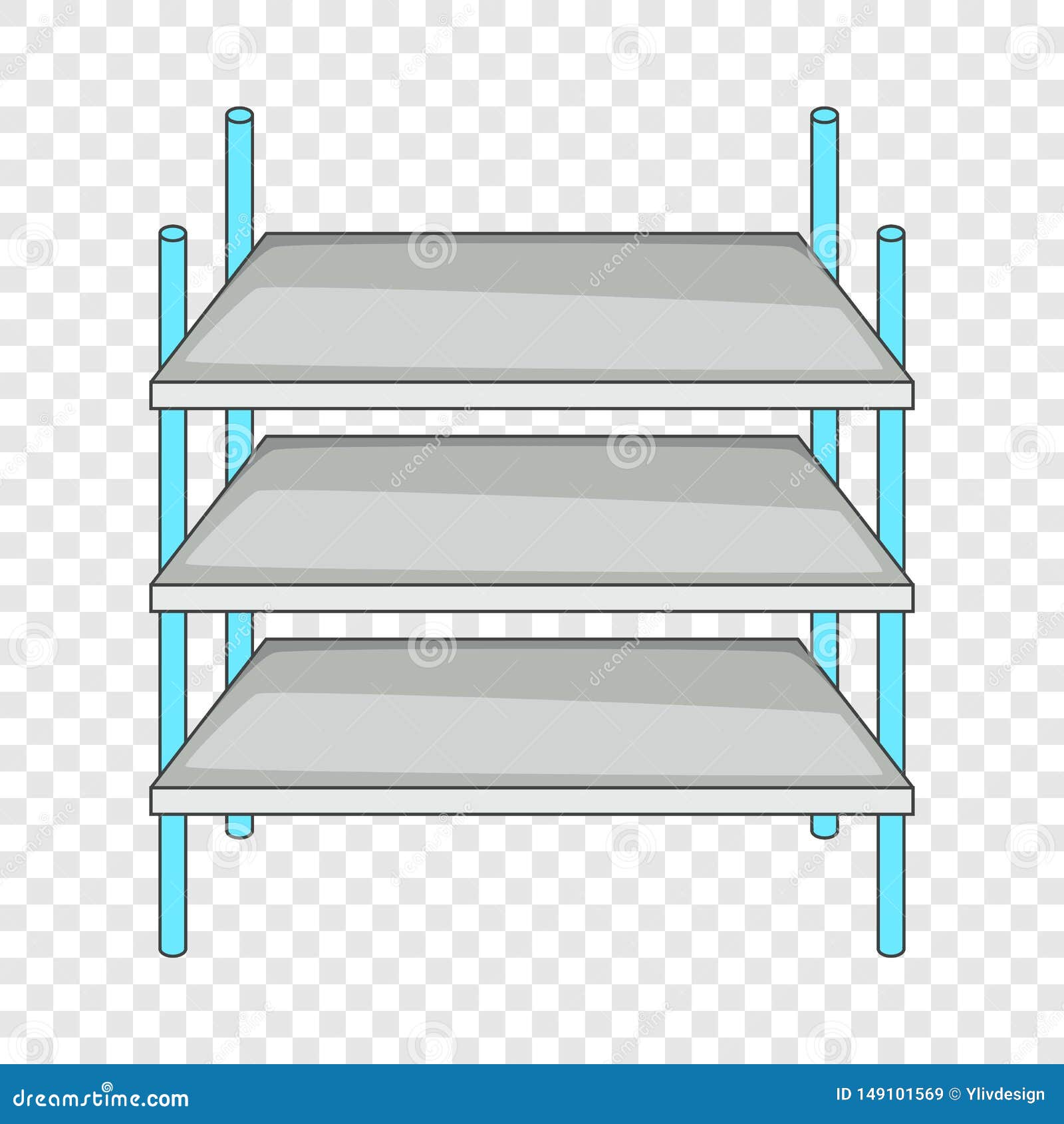 Industrial Shelving Icon, Cartoon Style Stock Vector - Illustration of ...