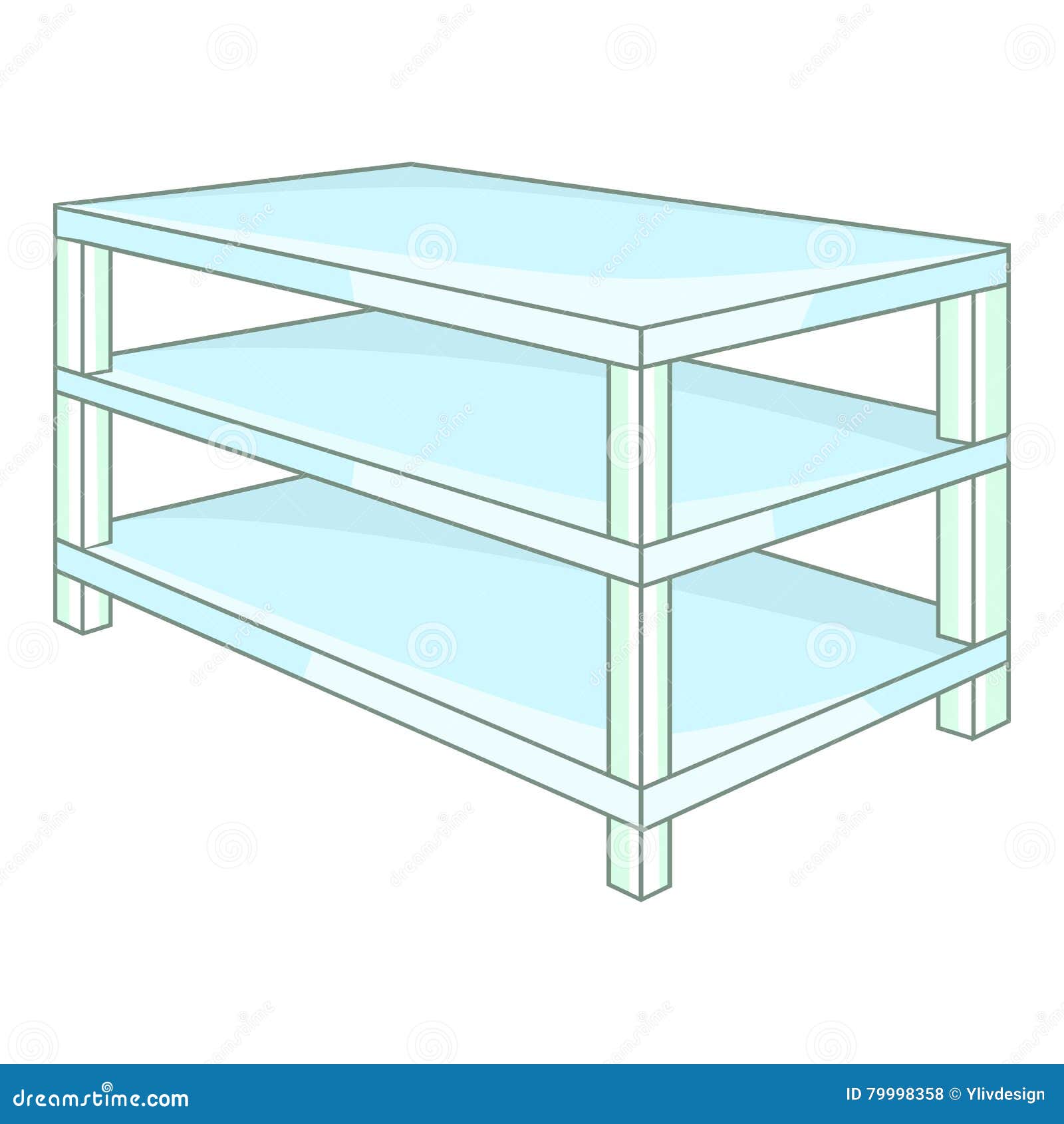 Industrial Shelving Icon, Cartoon Style Stock Vector - Illustration of ...