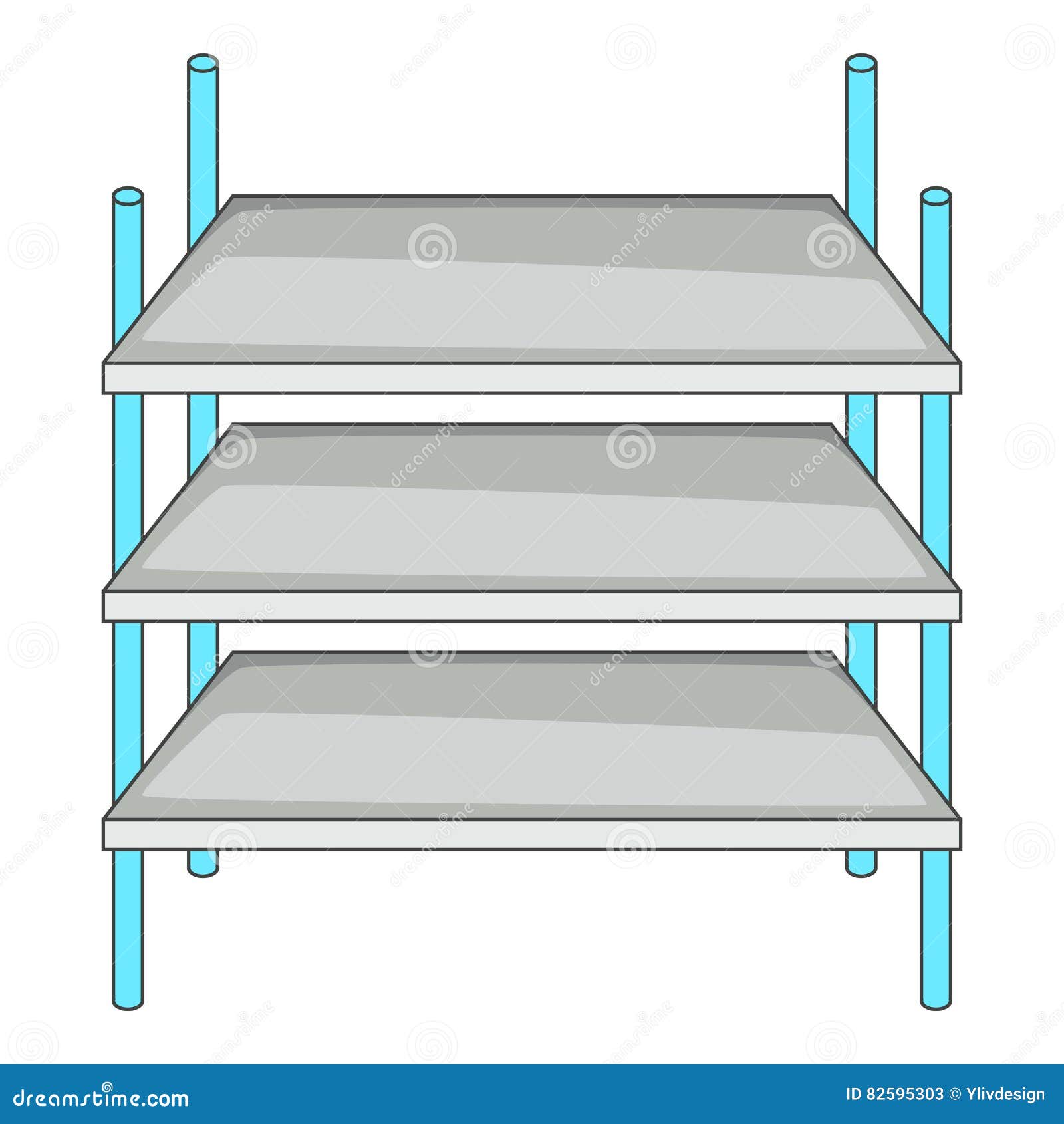 Industrial Shelving Icon, Cartoon Style Stock Vector - Illustration of ...