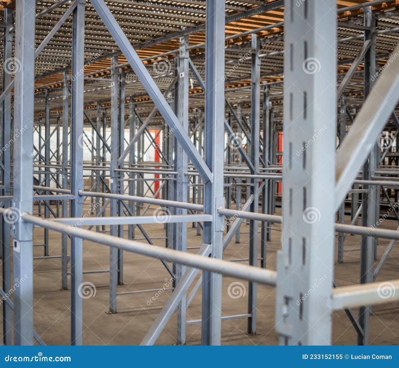Industrial shelving stock image. Image of storeroom - 233152155