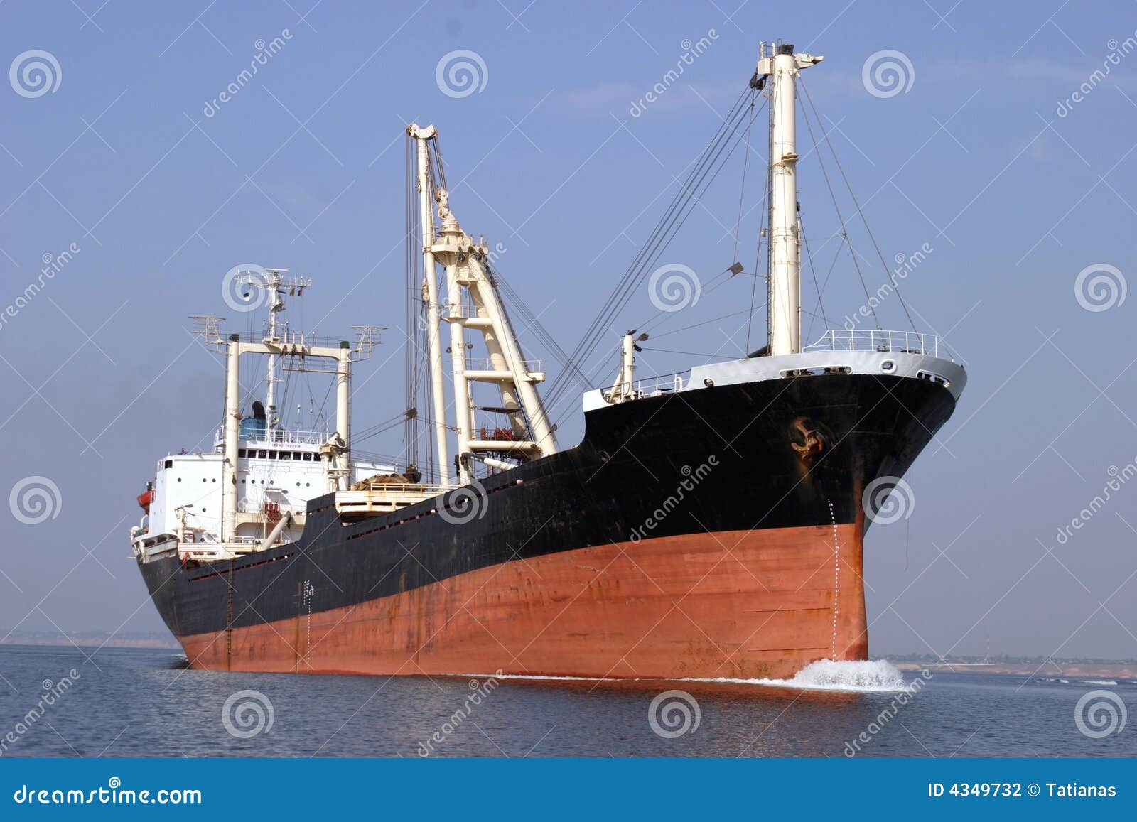 Industrial ship. stock photo. Image of commercial, barge - 4349732