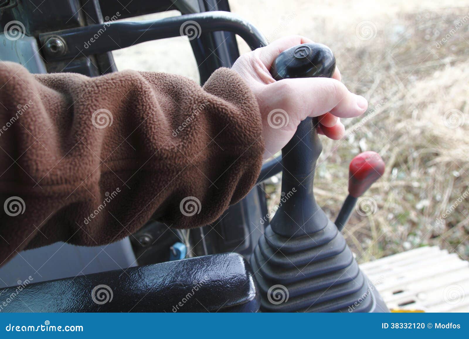 Industrial Shovel Lift Control Stock Photo - Image of shovel ...