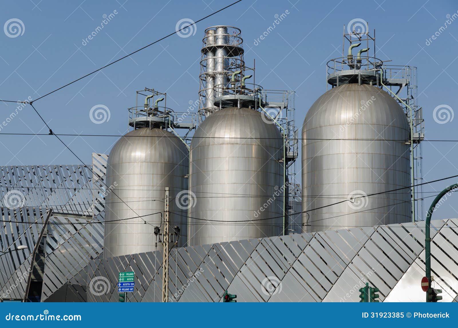 Industrial silos stock image. Image of industrial, steel - 31923385