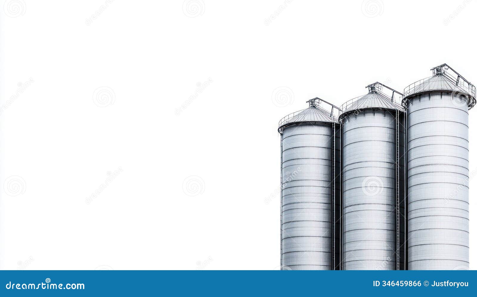 Industrial Silos for Grain Storage on White Background Stock ...
