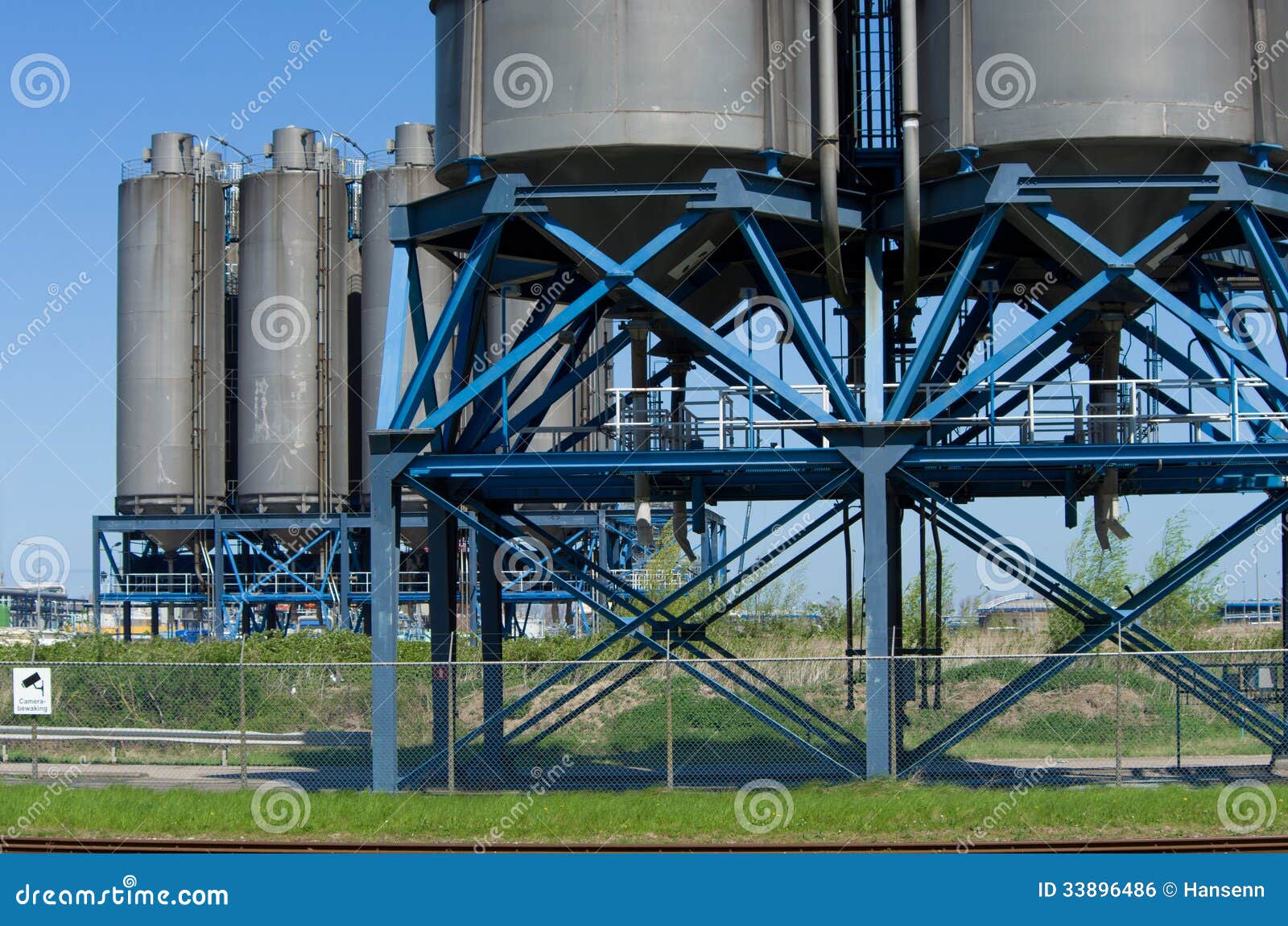 Industrial silos stock photo. Image of machinery, industrial - 33896486