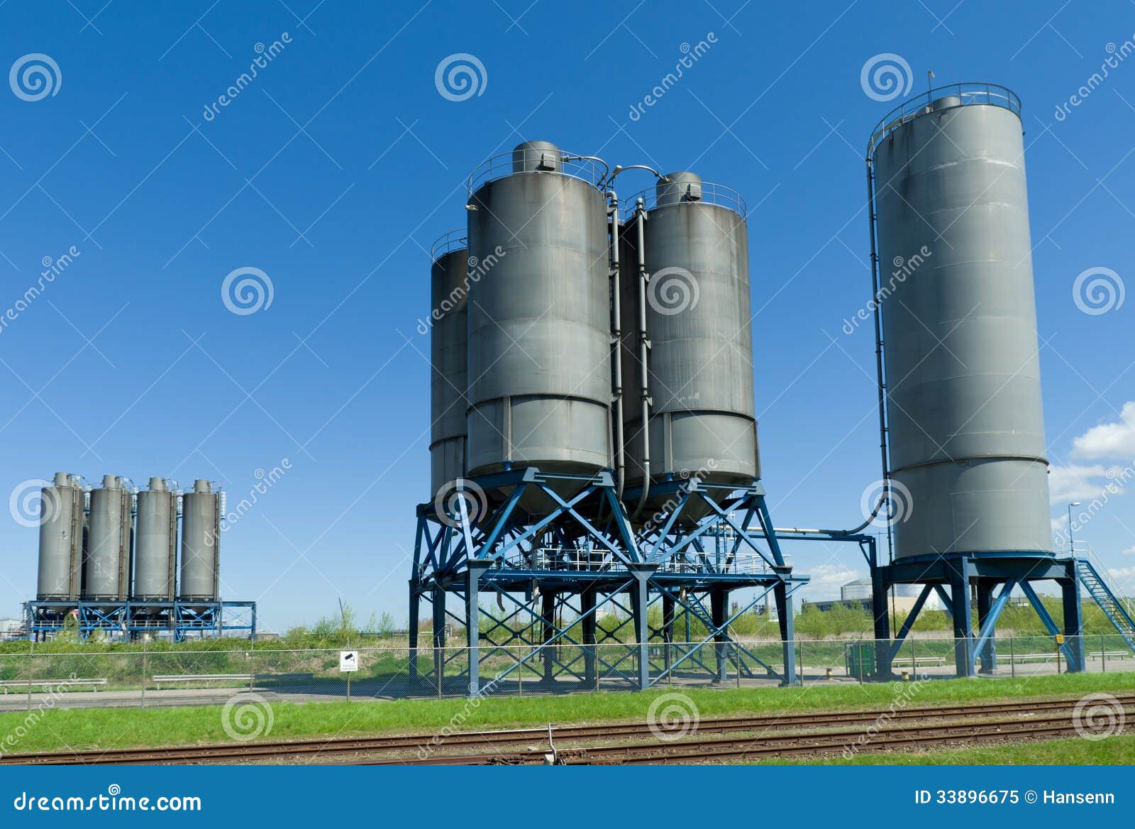 Industrial silos stock image. Image of equipment, mill - 33896675