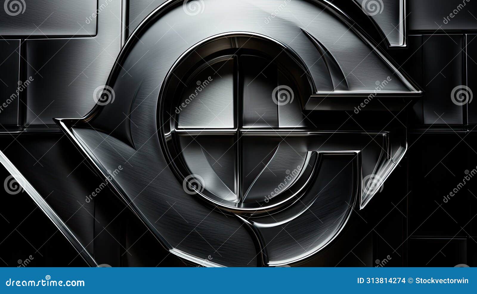 Industrial Silver Lettering Stock Illustration - Illustration of ...