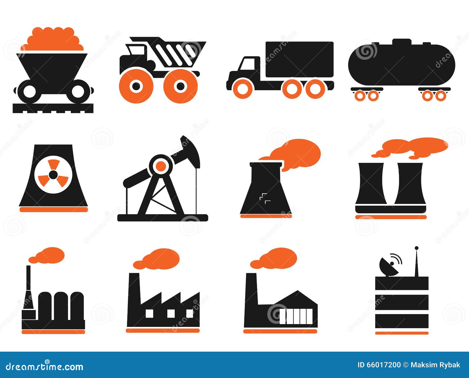 Industrial simply icons stock vector. Illustration of manufacturing ...