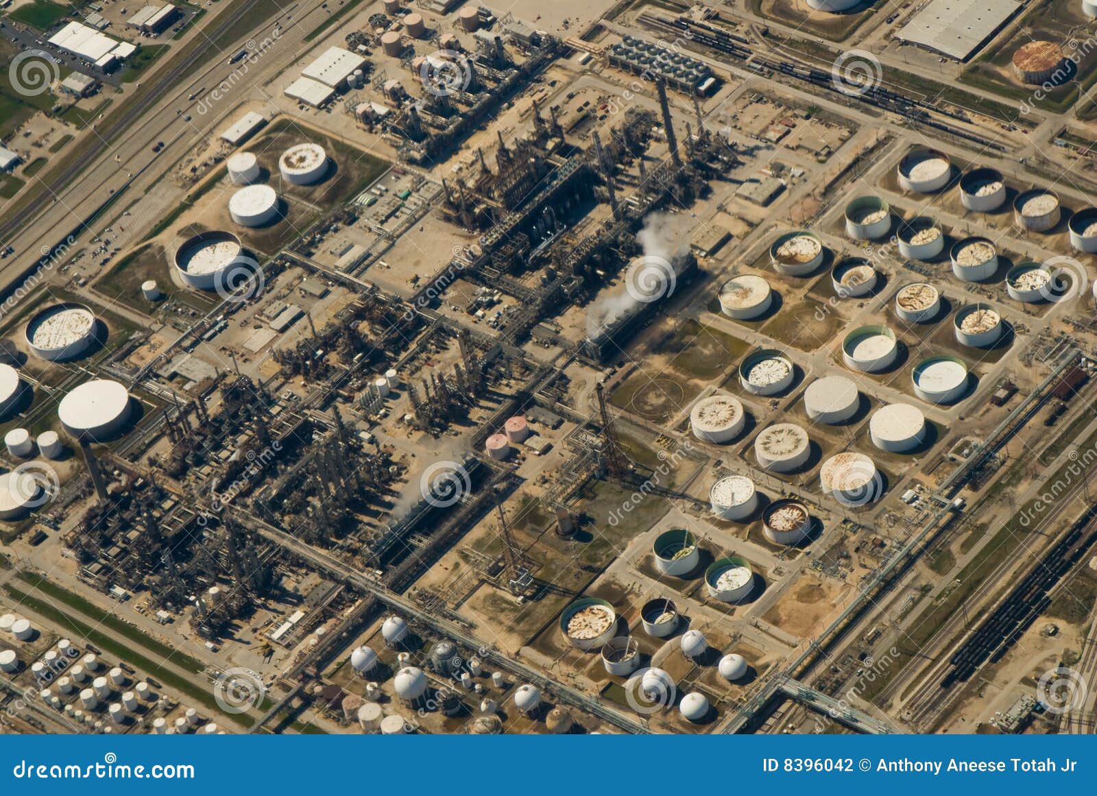 Industrial Site (Ariel) stock photo. Image of pipe, environment - 8396042