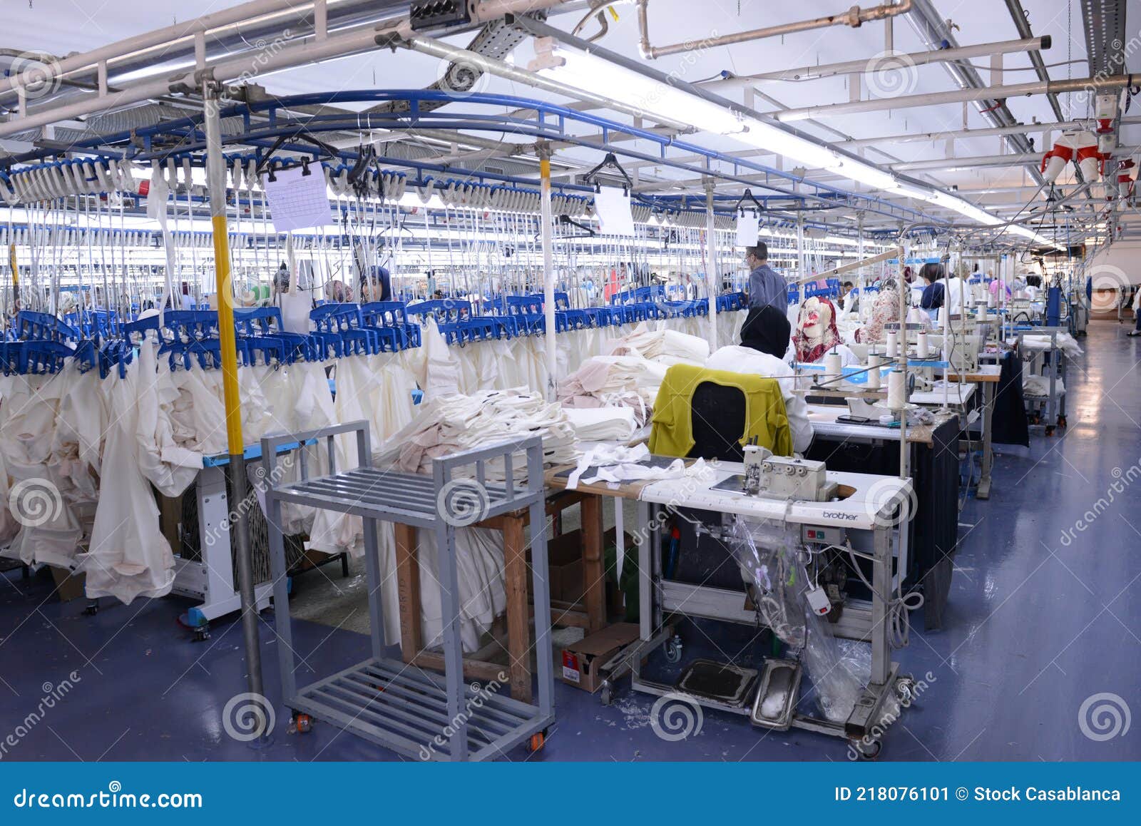 Industrial Size Textile Factory in Morocco, Moroccanworkers on the ...