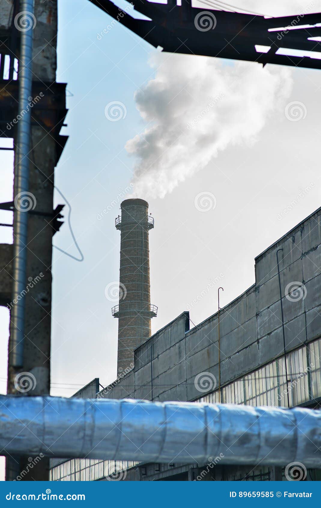 Industrial Smoke from Factory Stock Image - Image of energy, ozone ...