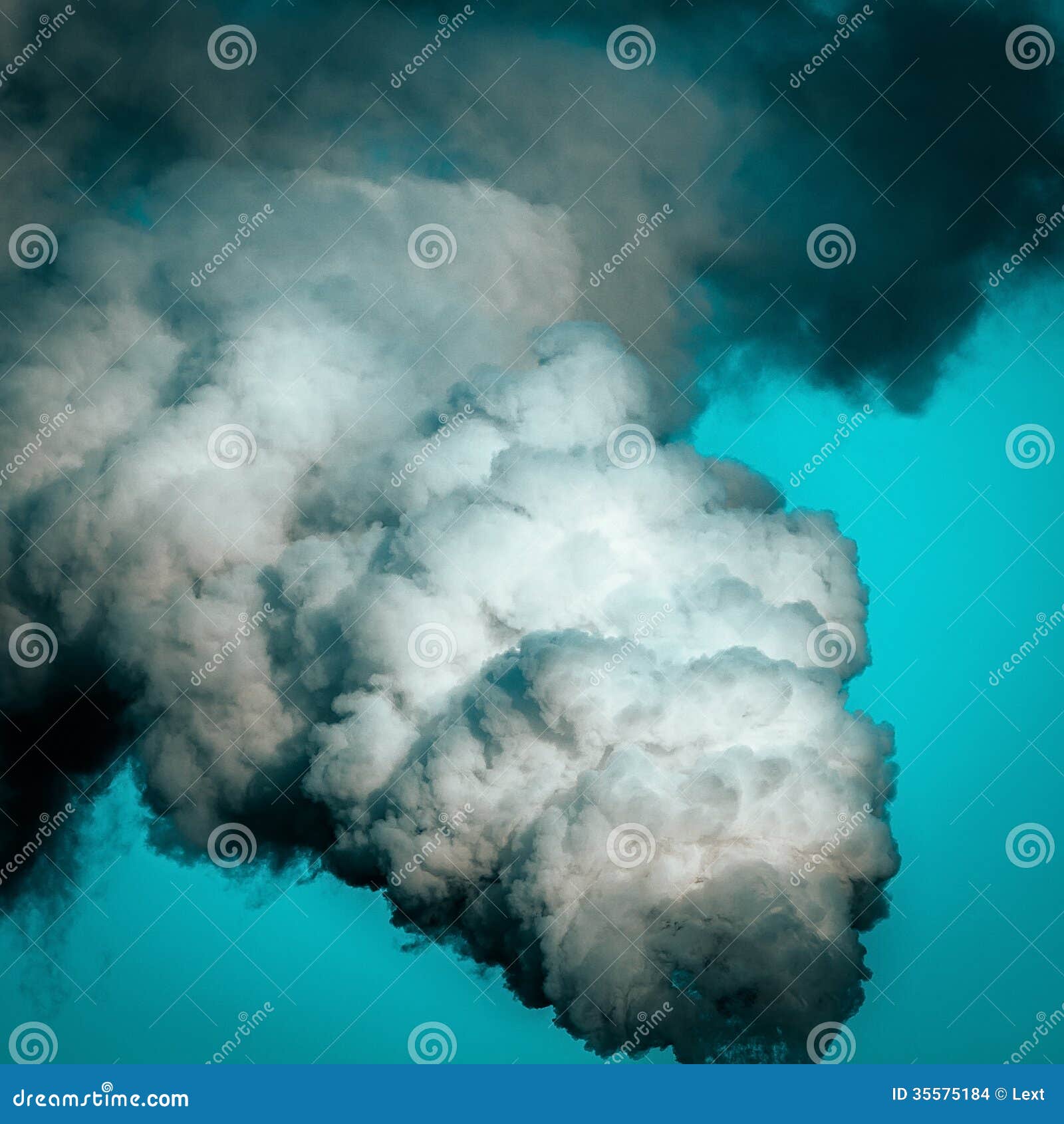 Industrial Smoke, Pollutes the Atmosphere. Stock Photo - Image of wave ...