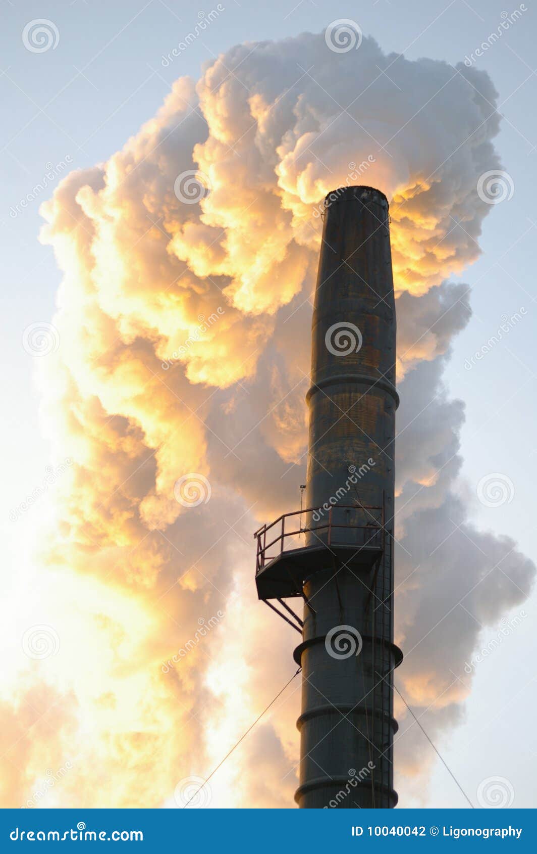 Industrial Smoke Stack stock photo. Image of tower, cooling - 10040042