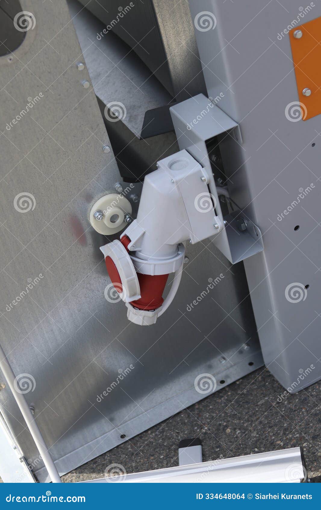 Industrial Sockets and Plugs on the Distribution Board. Preparation of ...