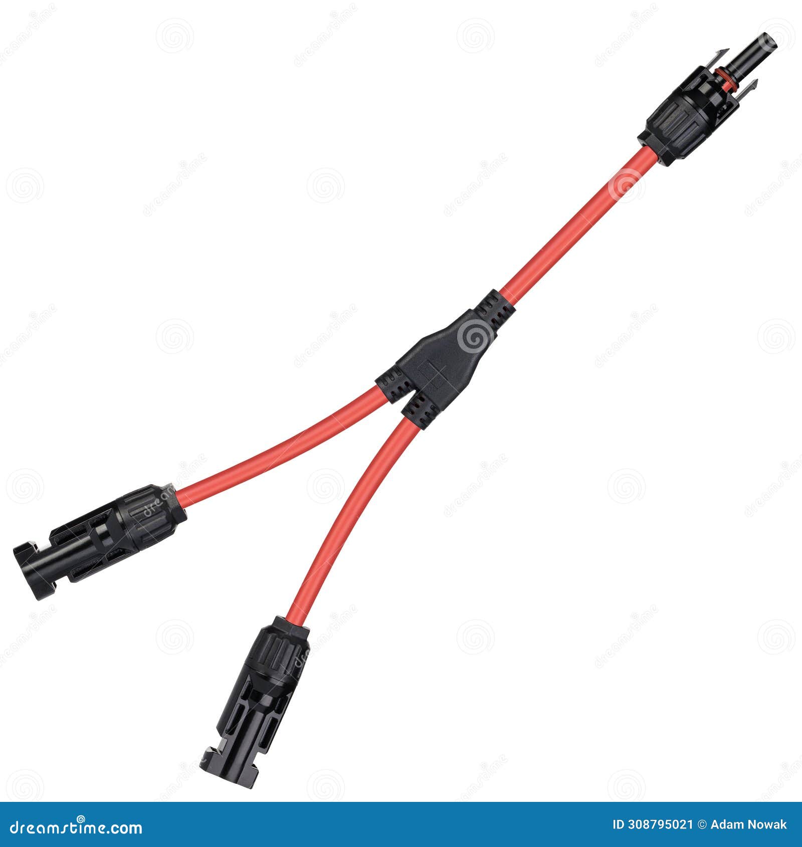 Industrial Solar Panel MC4 Connectors. Splitter Stock Image - Image of ...