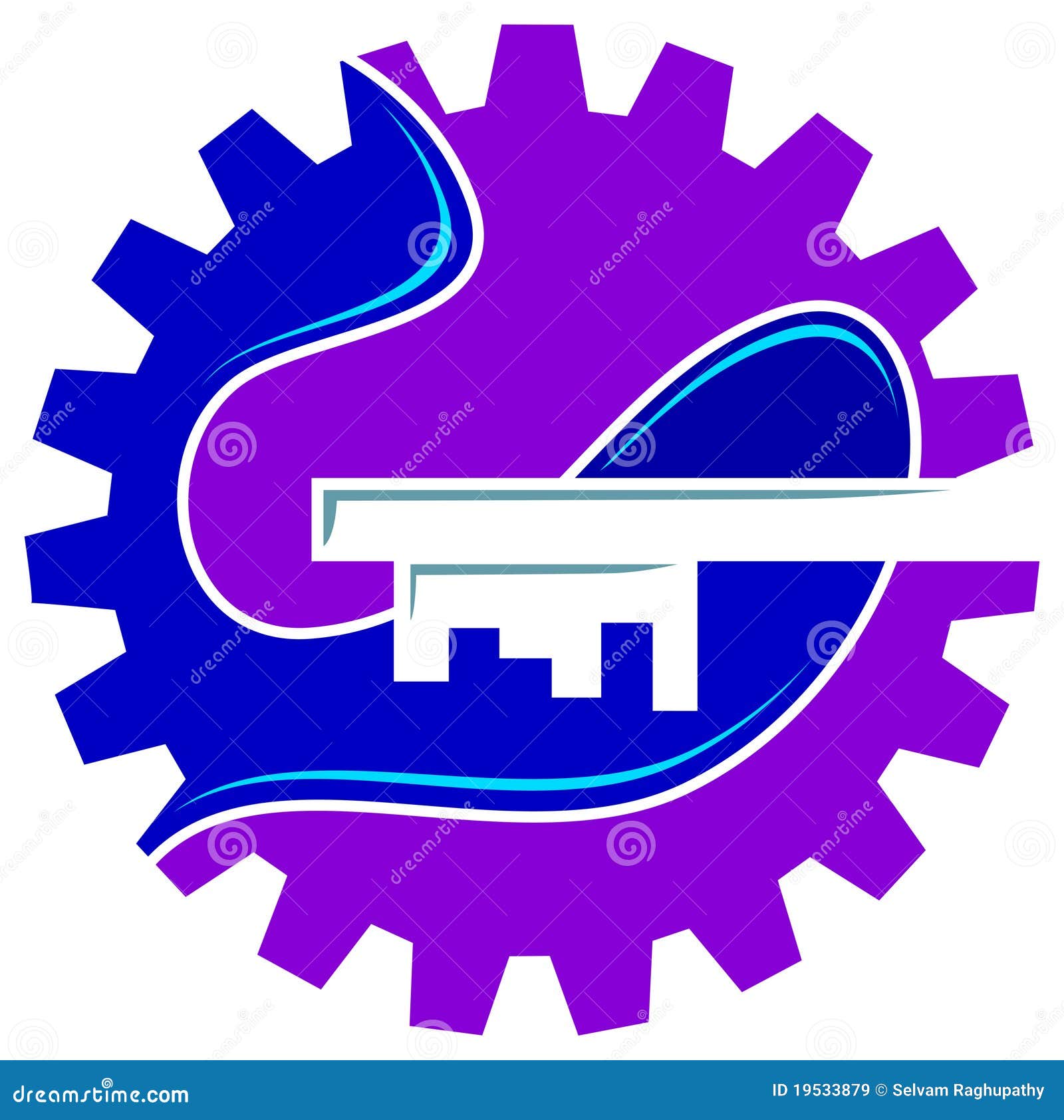 Industrial solutions logo stock vector. Illustration of gear - 19533879