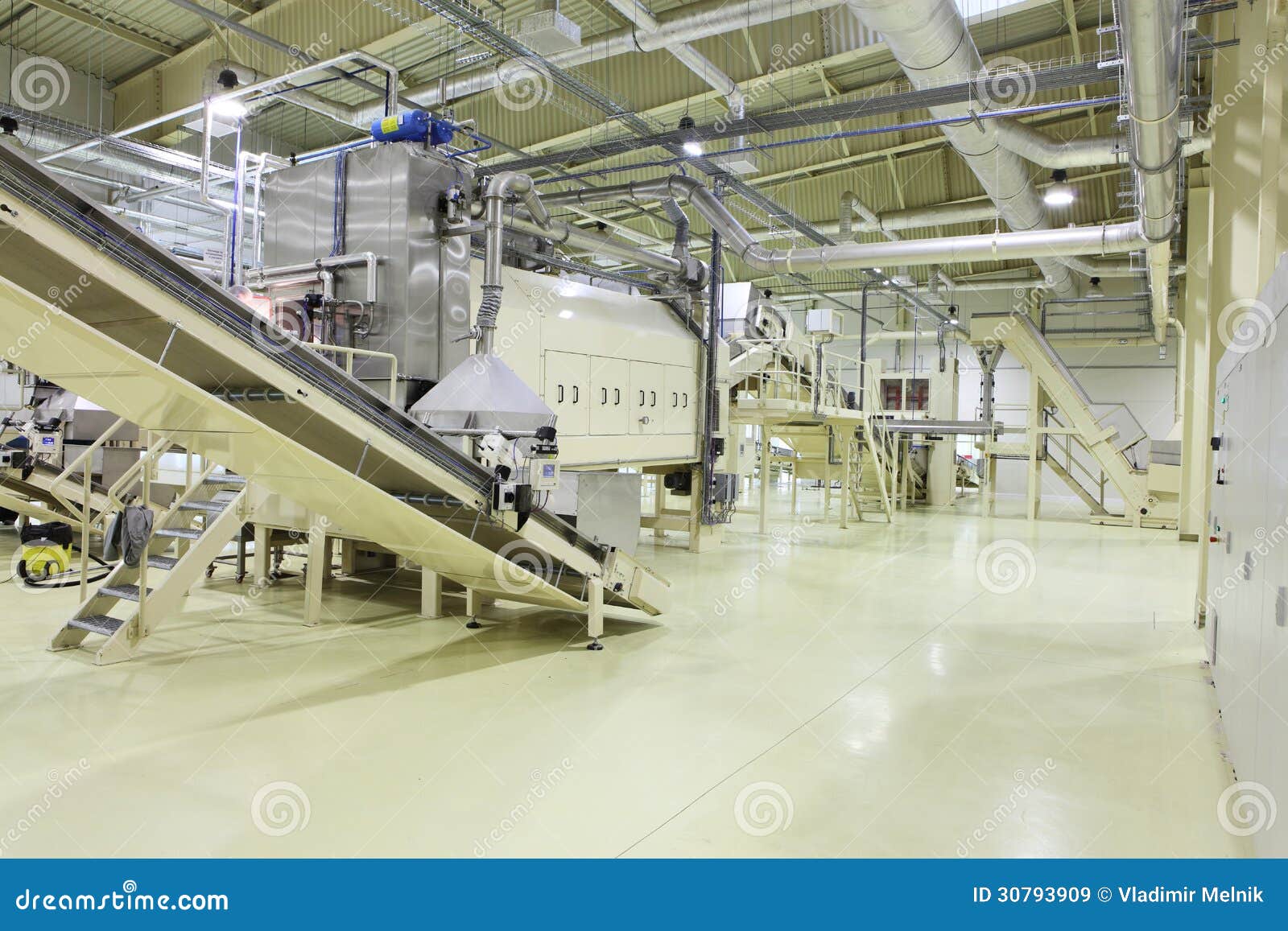 Industrial Space - Conveyor Line Stock Image - Image of light, factory ...