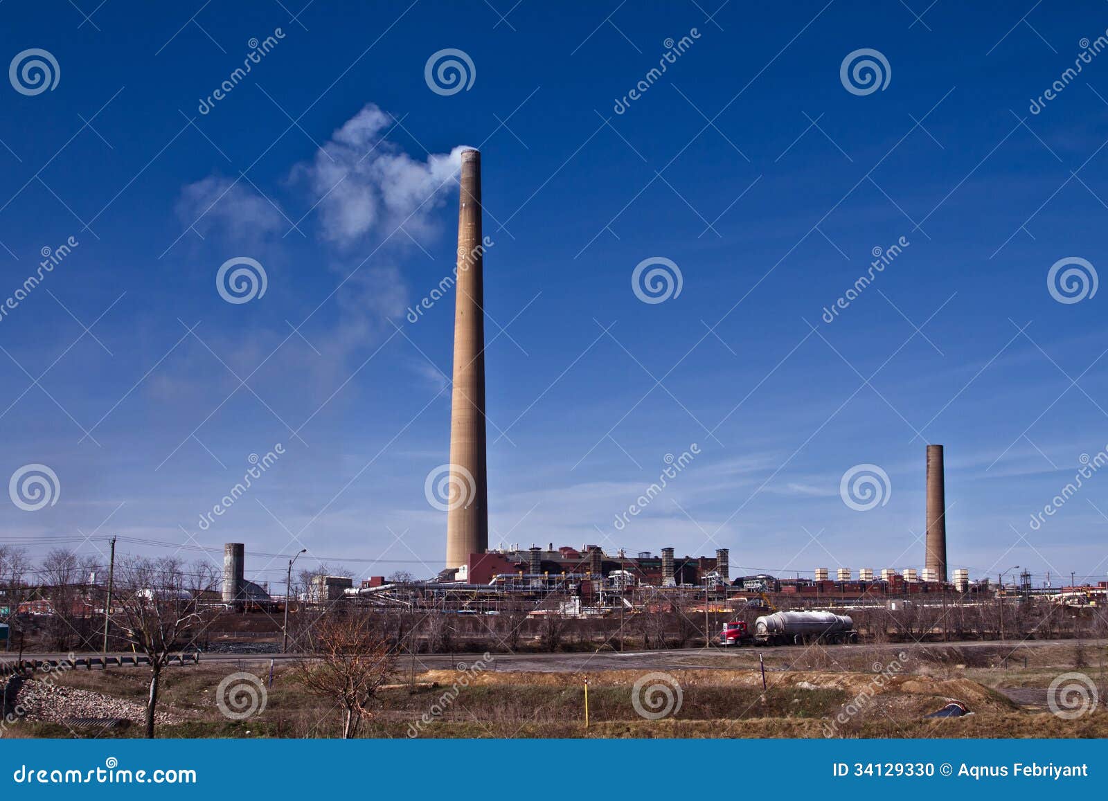 Industrial Stack stock photo. Image of factory, industrial - 34129330