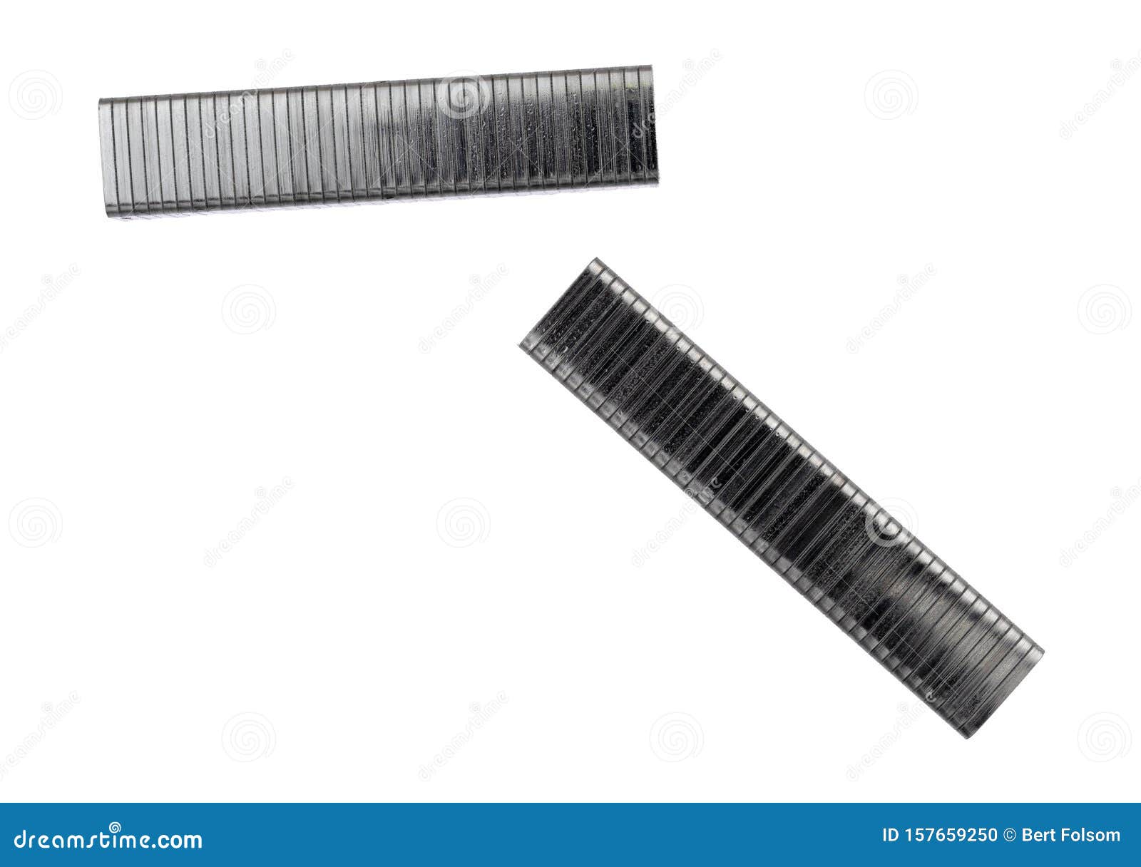 Industrial Staples on a White Background Stock Photo - Image of ...