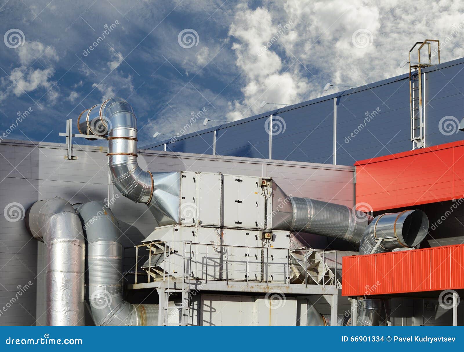 Industrial Steel Air Conditioning and Ventilation Stock Photo - Image ...
