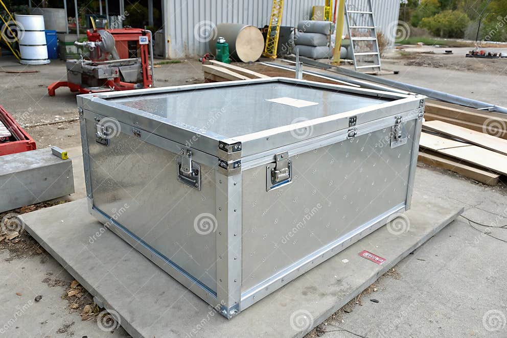 Industrial Steel Box Used for Construction Projects Stock Illustration ...