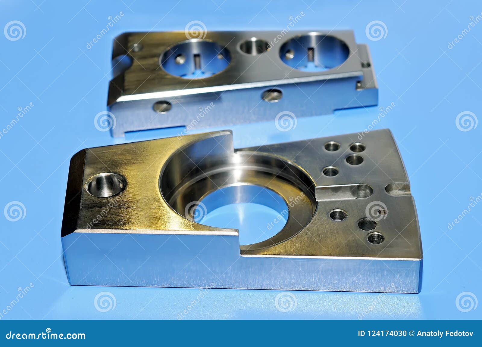 Industrial Steel Detail Rectangular Shape with Round Holes Stock Photo ...