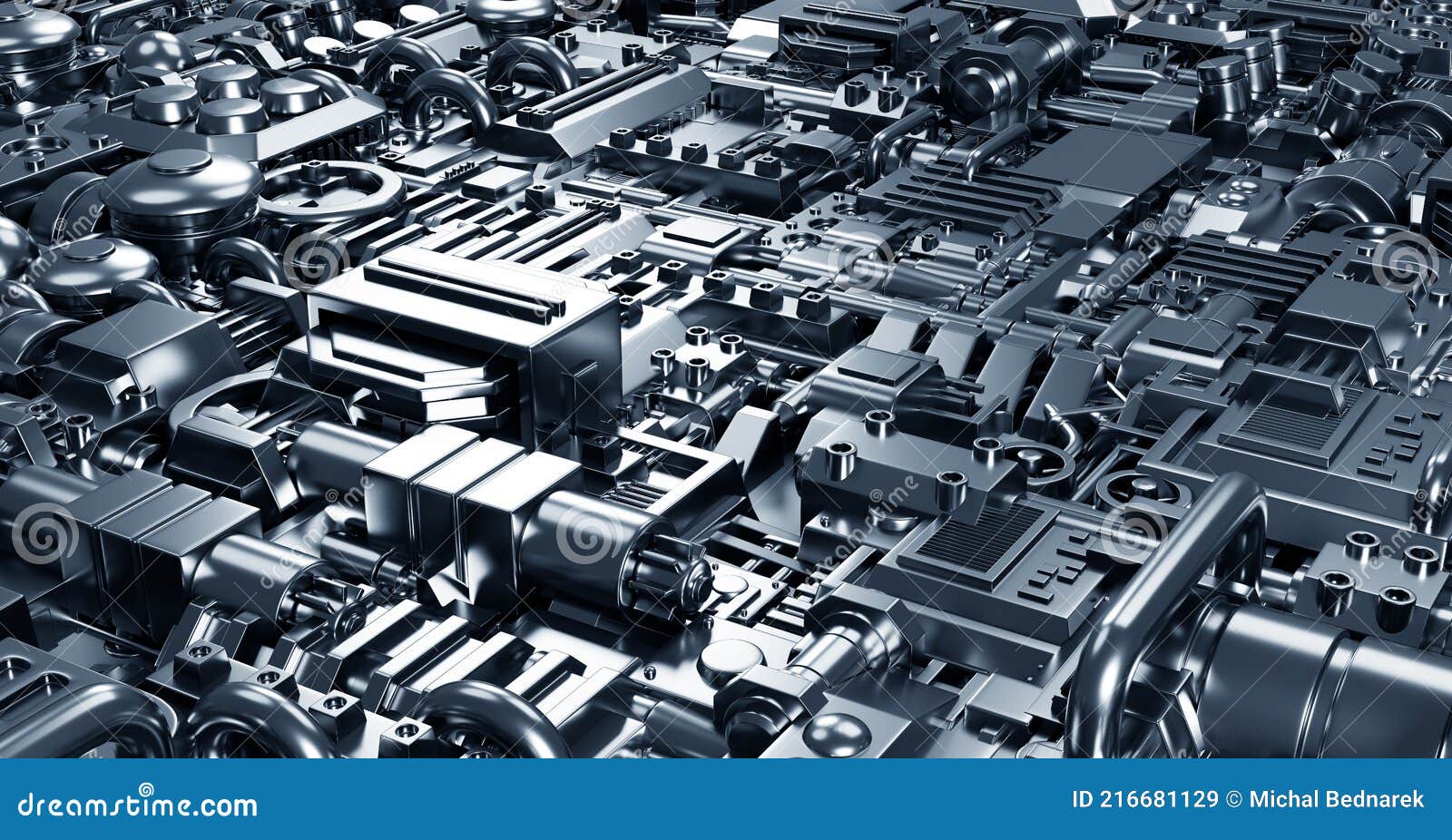 Industrial Steel Mechanical Elements Background Stock Illustration ...