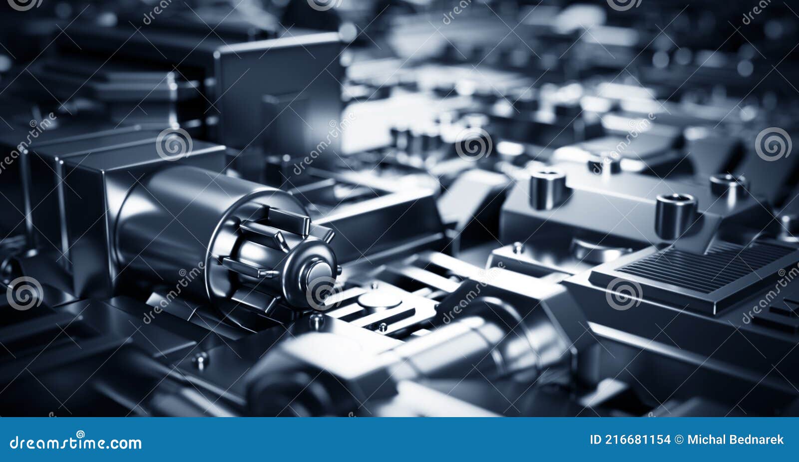 Industrial Steel Mechanical Elements Background Stock Illustration ...