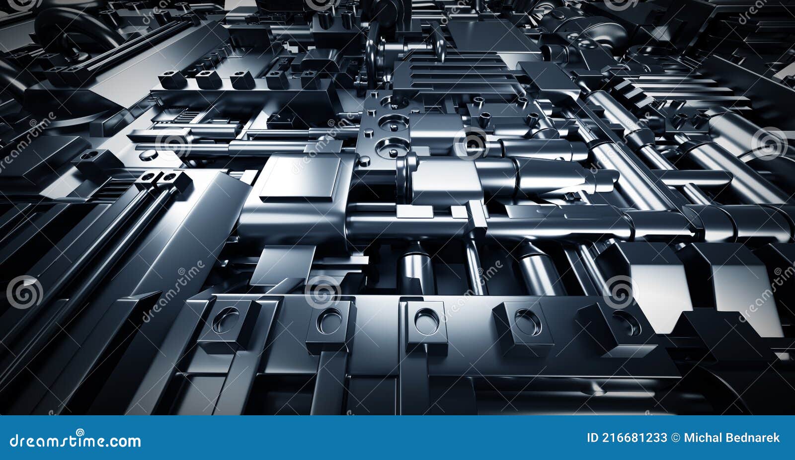 Industrial Steel Mechanical Elements Background Stock Illustration ...