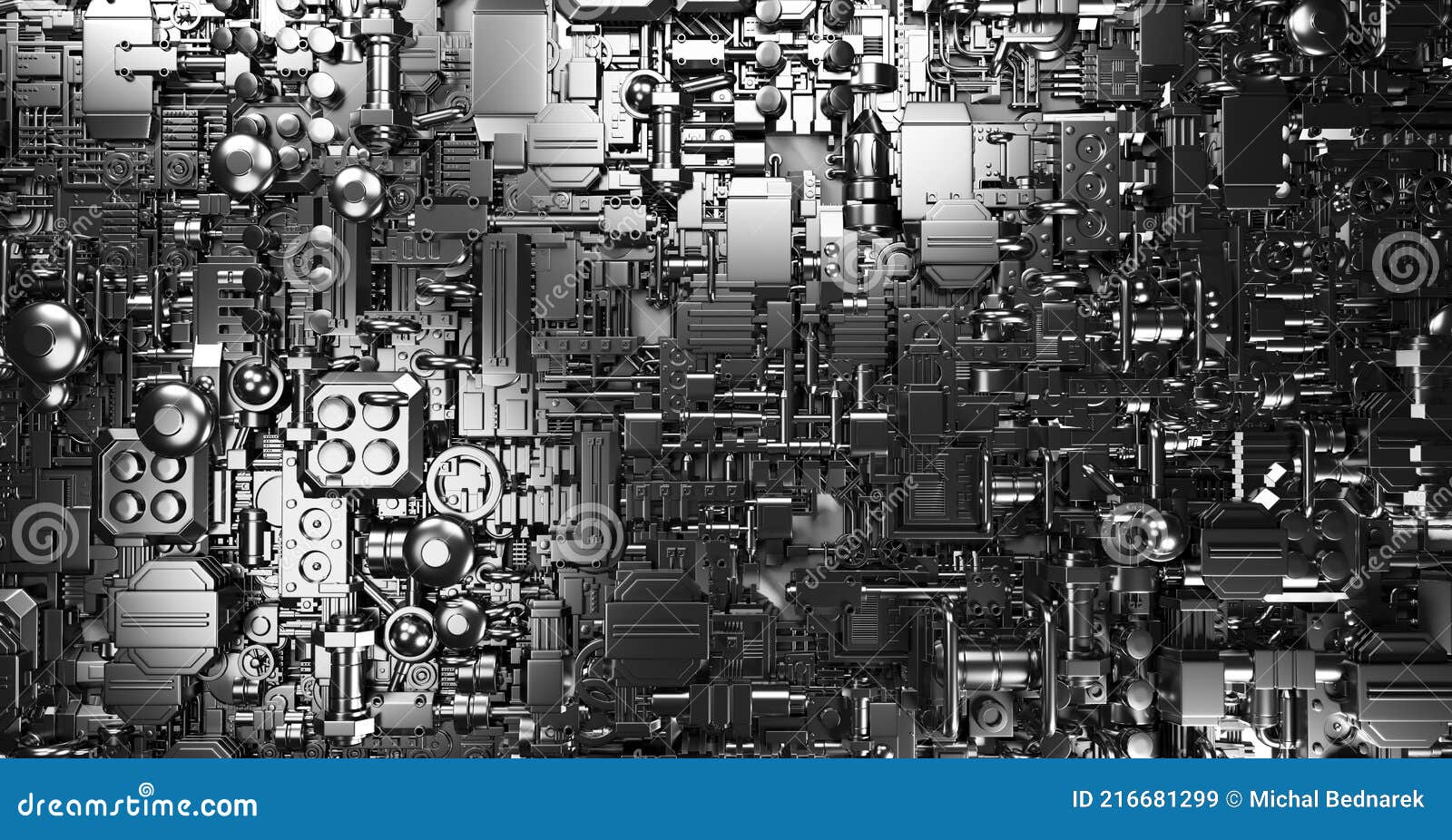 Industrial Steel Mechanical Elements Background Stock Illustration ...